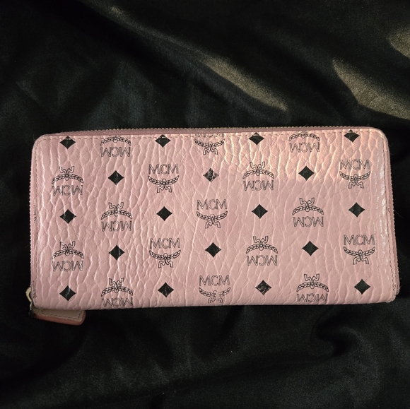 MCM | Bags | Mcm Euc Pink Long Full Zip Accordian Wallet | Poshmark